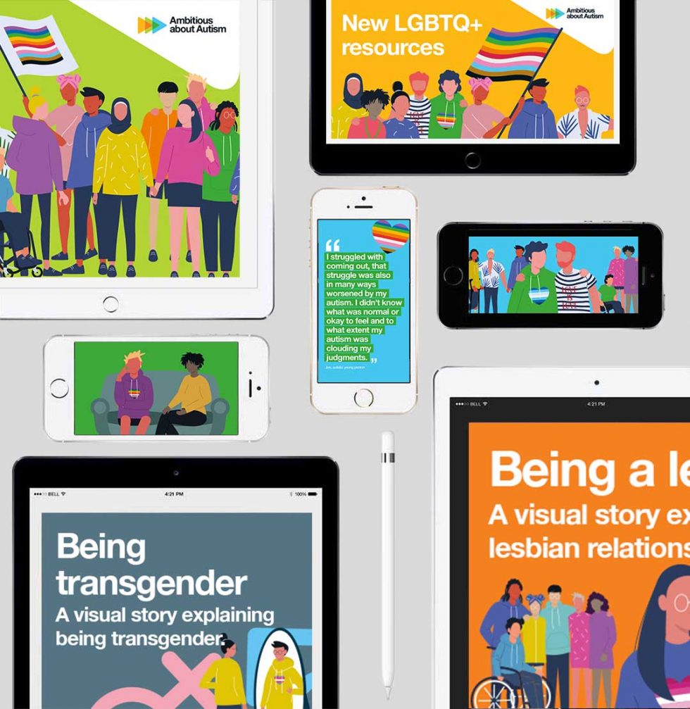 ambitious about autism LGBTQ visual stories | Pyrus